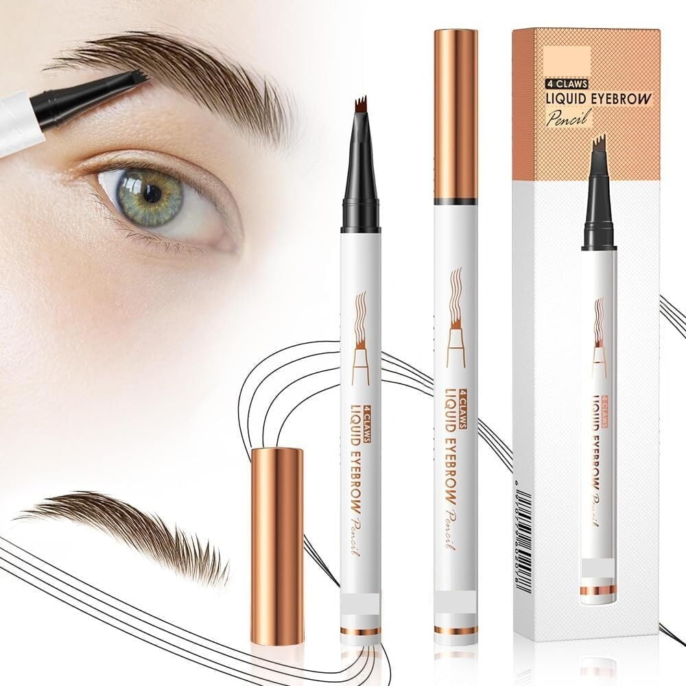 LXQ 2 Pcs Microblading Eyebrow Pen, 2025 Upgraded 3D Waterproof 4-Tip ...