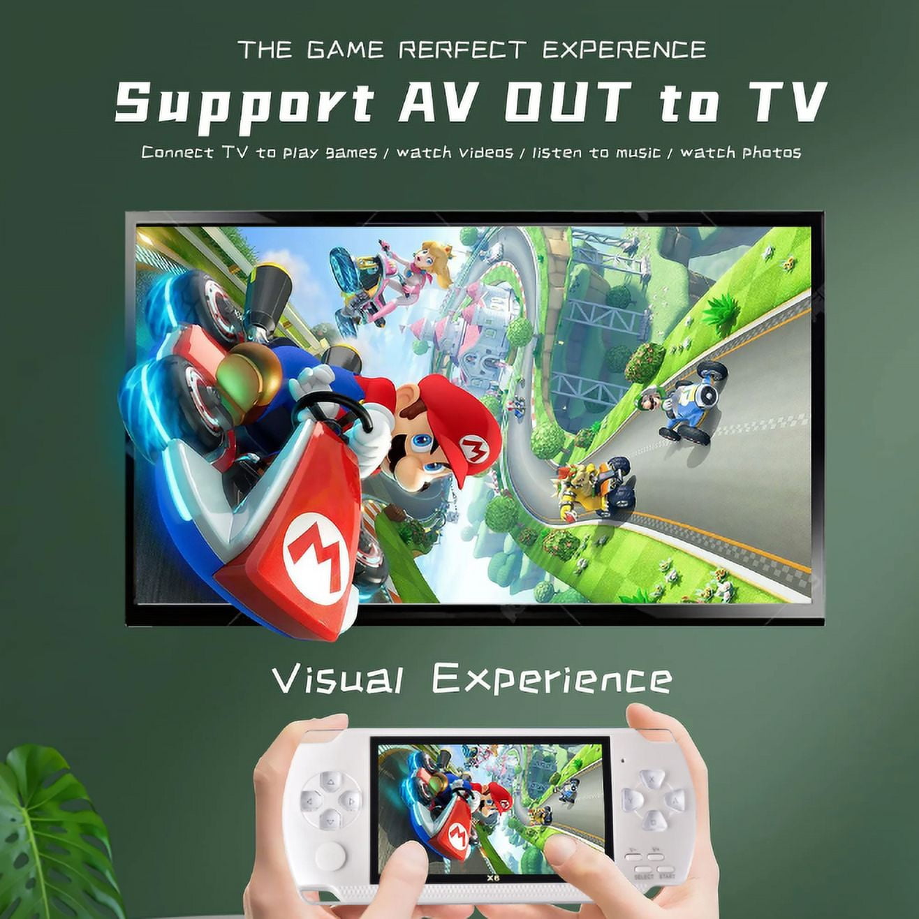 LXQING PSP Handheld Game Machine X6, 8GB, with 4.3 inch High Definition ...