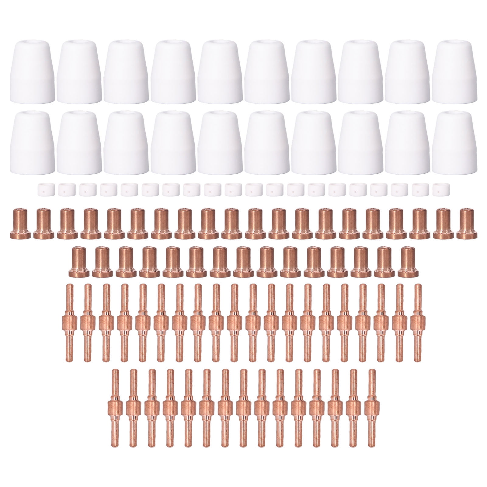 LXW 110 Pcs Plasma Torch Accessory Set Porcelain Nozzle Cups Extended ...