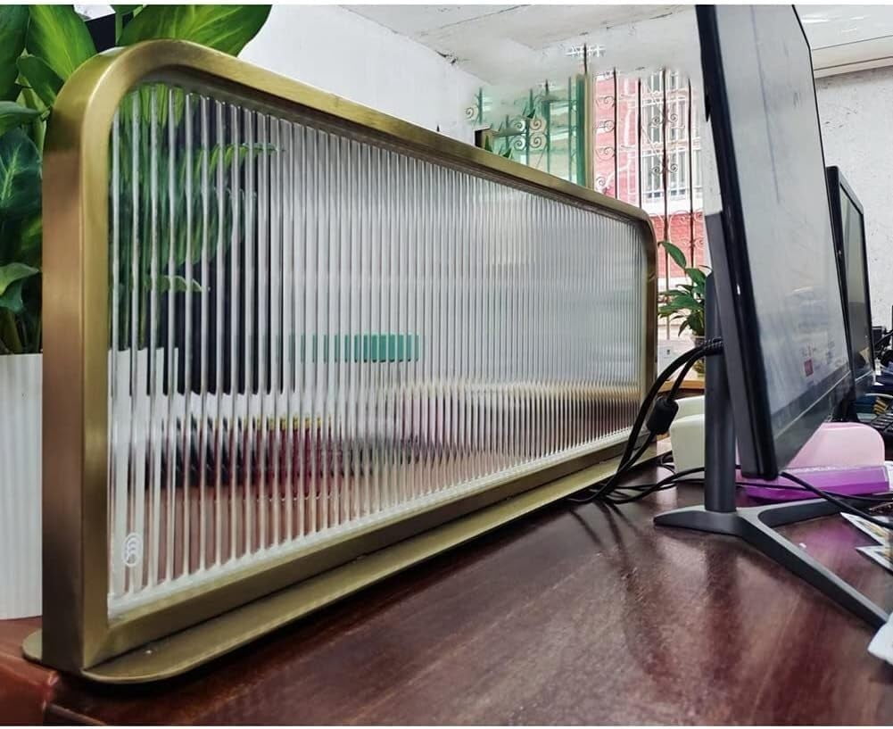 LXXW Divider for Desk Privacy 30cm Height Translucent Glass Panel ...