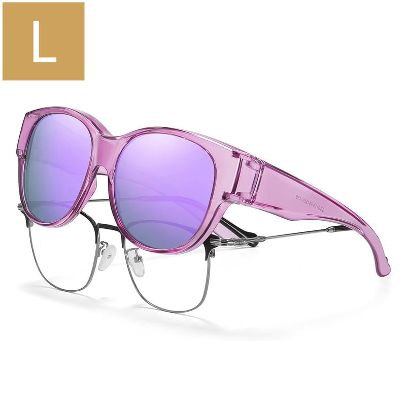 LY Universal Fit-Over Sunglasses - Polarized Cat Eye Frames with 100% ...