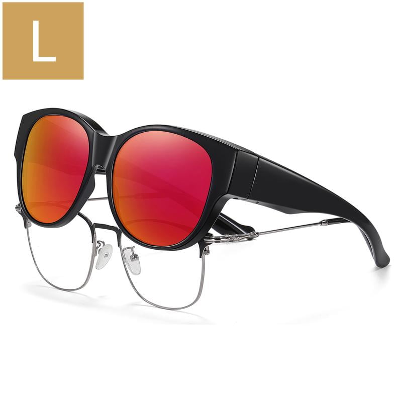 LY Universal Fit-Over Sunglasses - Polarized Cat Eye Frames with 100% ...