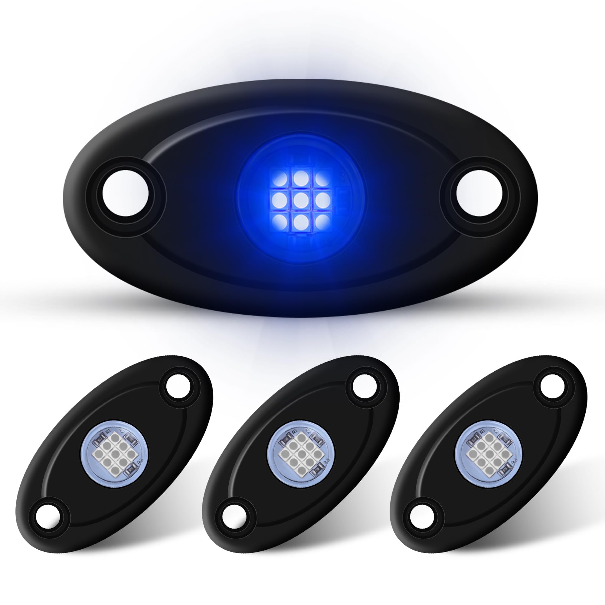 LY8 4Pods LED Rock IFF17 Lights Blue Neon Underglow Lighting for Car ...