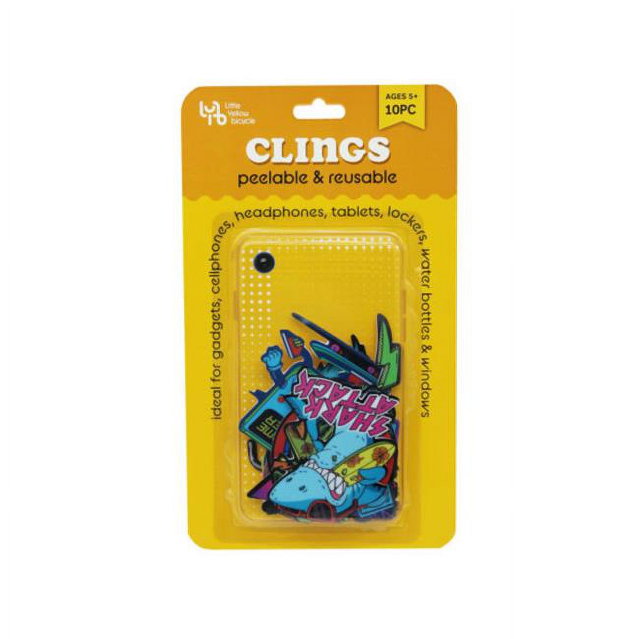 LYB10 Pack Peelable & Waterproof Cling Stickers in Cute Animal Designs ...
