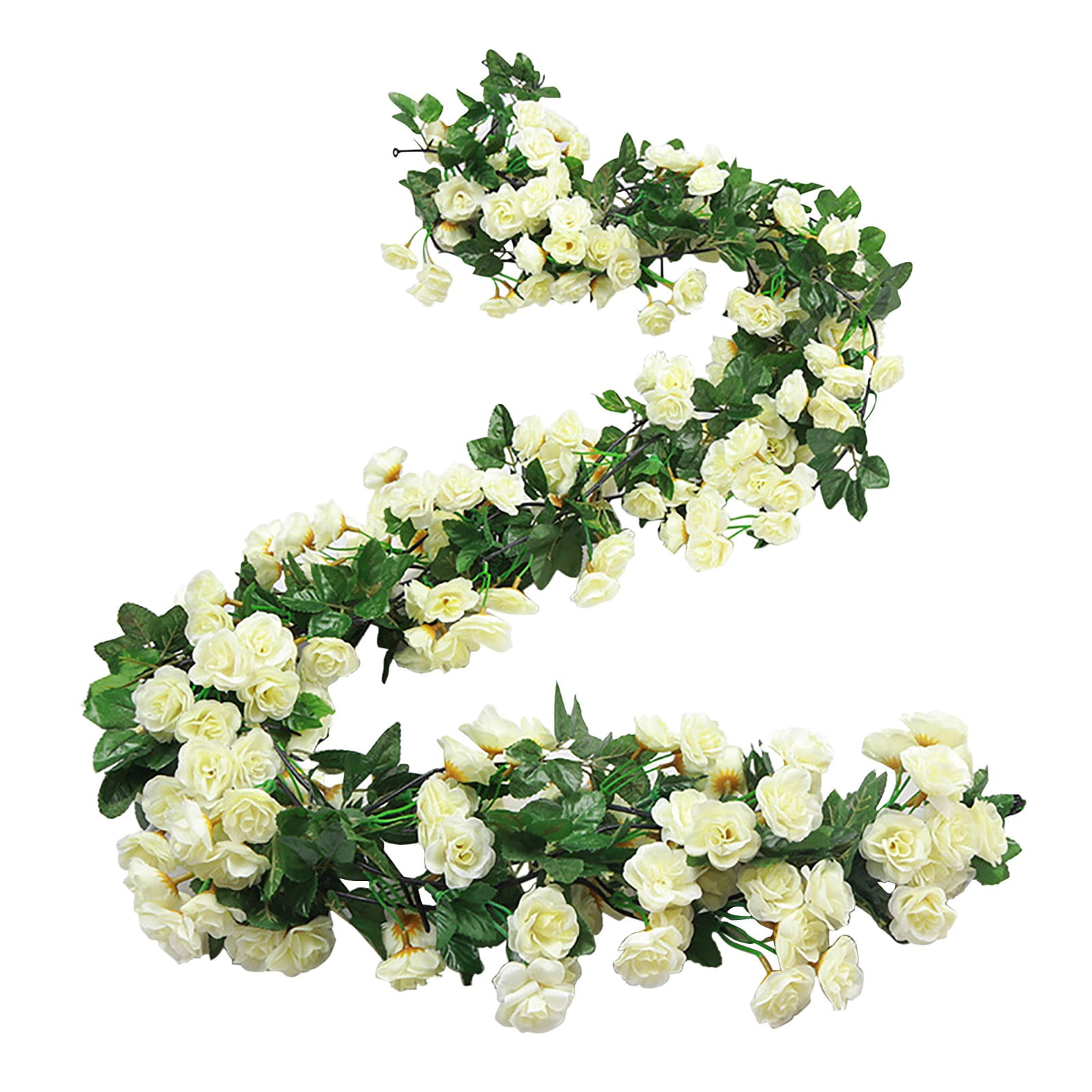 LYCAQL 1 Piece 5.9 Ft Rose Vine Garland Artificial Flowers Hanging Rose ...