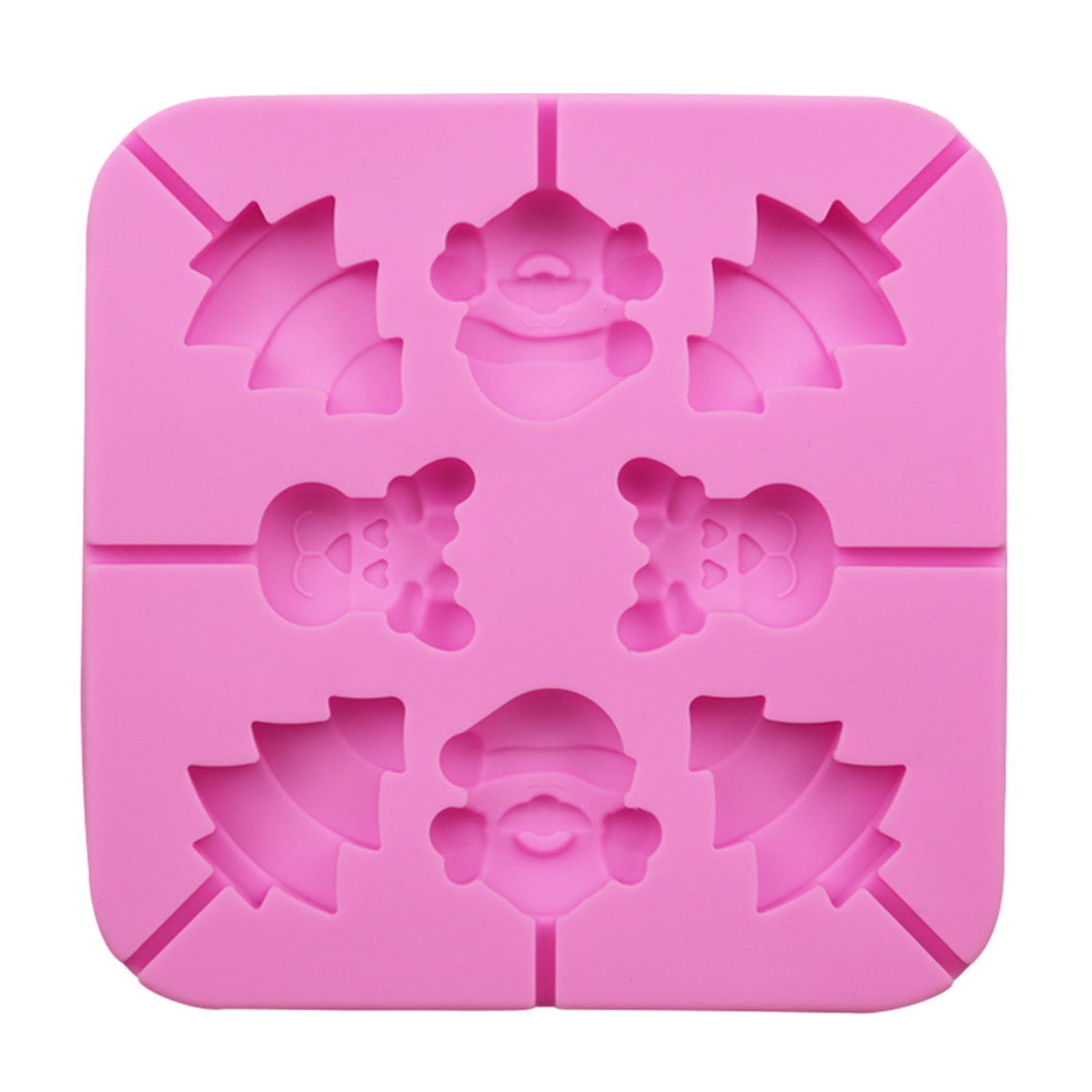 LYCAQL 1 Piece Silicone Chocolate Lolly Mould - 8 Cavity Christmas Tree ...