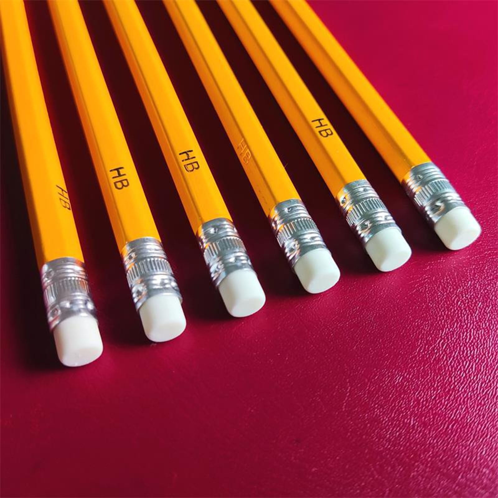 LYCAQL 100 Count Wood-Cased Pencils 2 HB Soft, Yellow, HB Lead Bulk Box ...