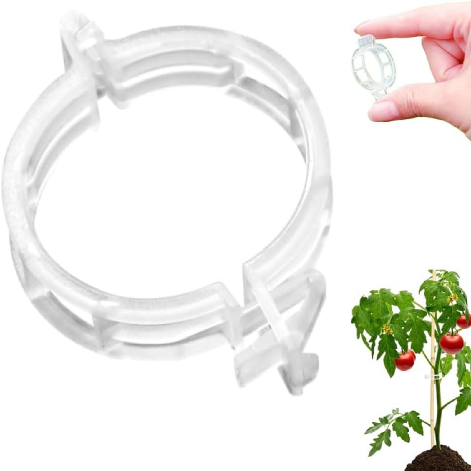 LYCAQL 100pcs Tomato Clips, Trellis Clips, Garden Support for Vine ...