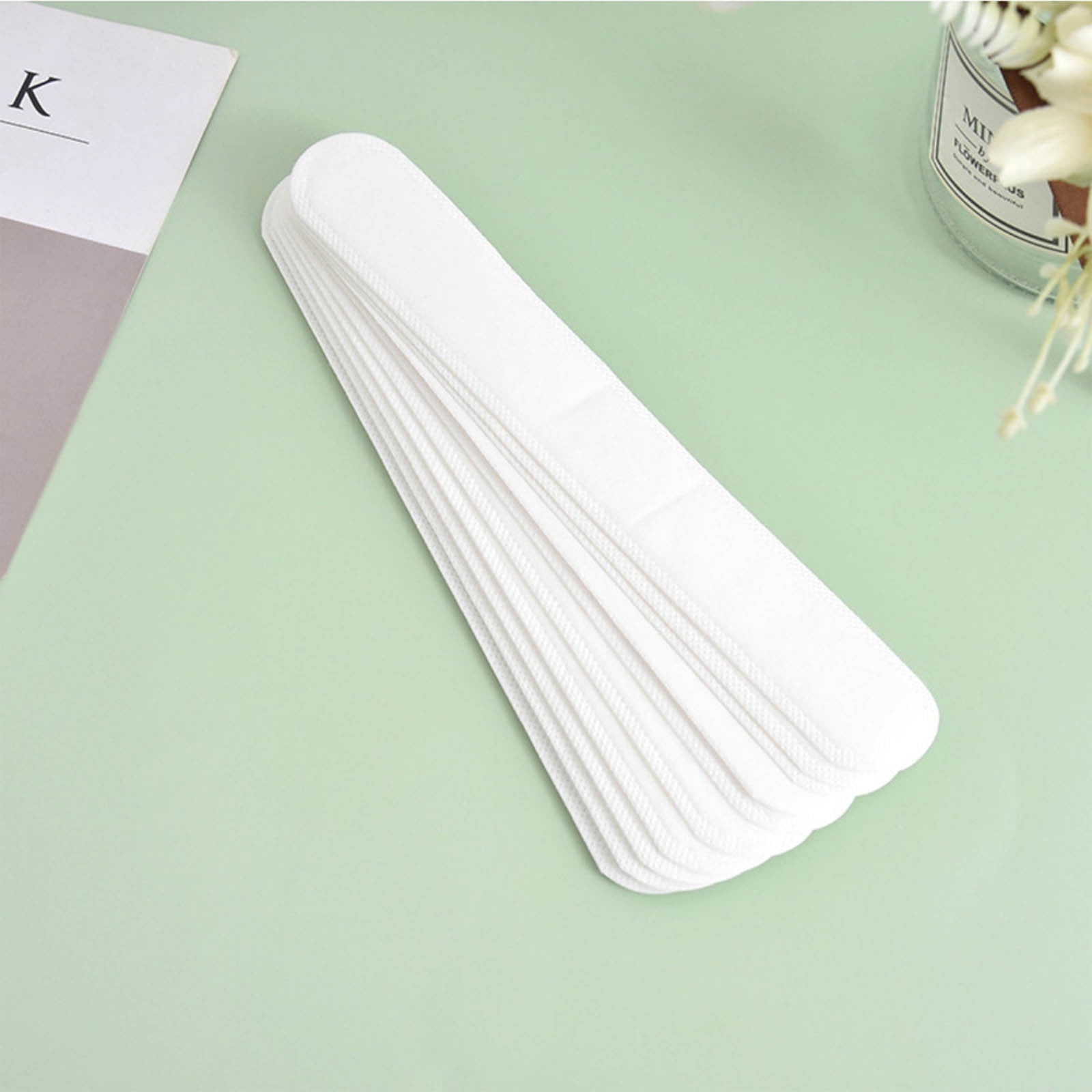 LYCAQL 10pcs Hat Liner Cap Absorbent Sweat Pad Size Reducer Disposable ...