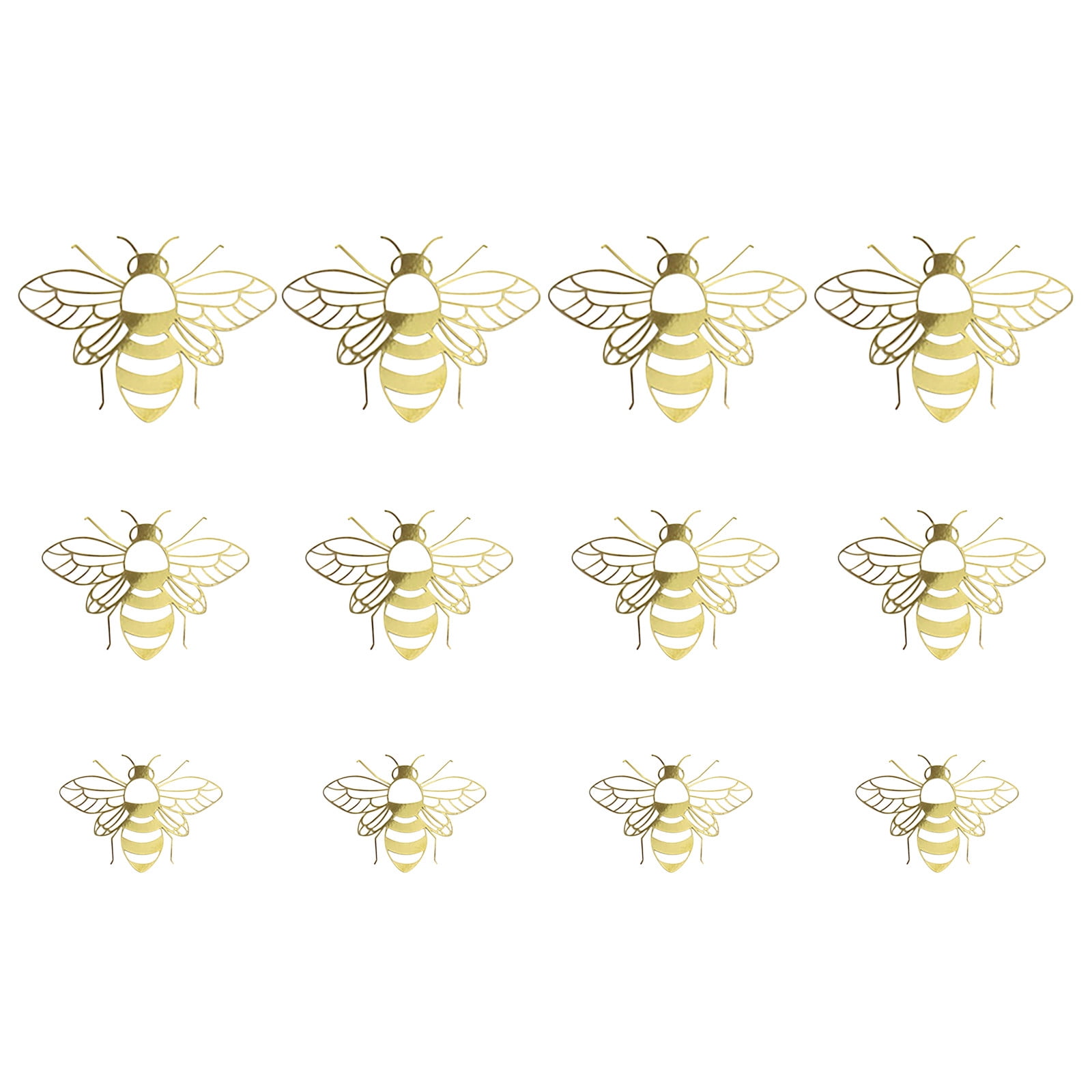 LYCAQL 12pcs 3D Bee Stickers,Spring Summer Window Cling Decor,Honey ...