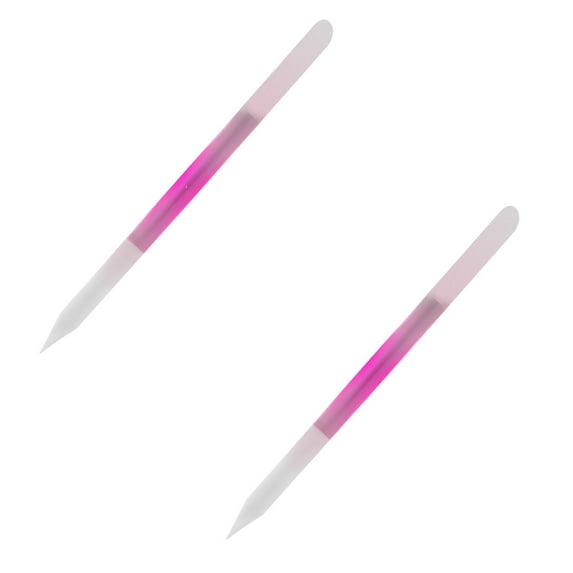 LYCAQL 2PC Glass Double-Sided Manicure Stick Cuticle Pusher Nail Care ...