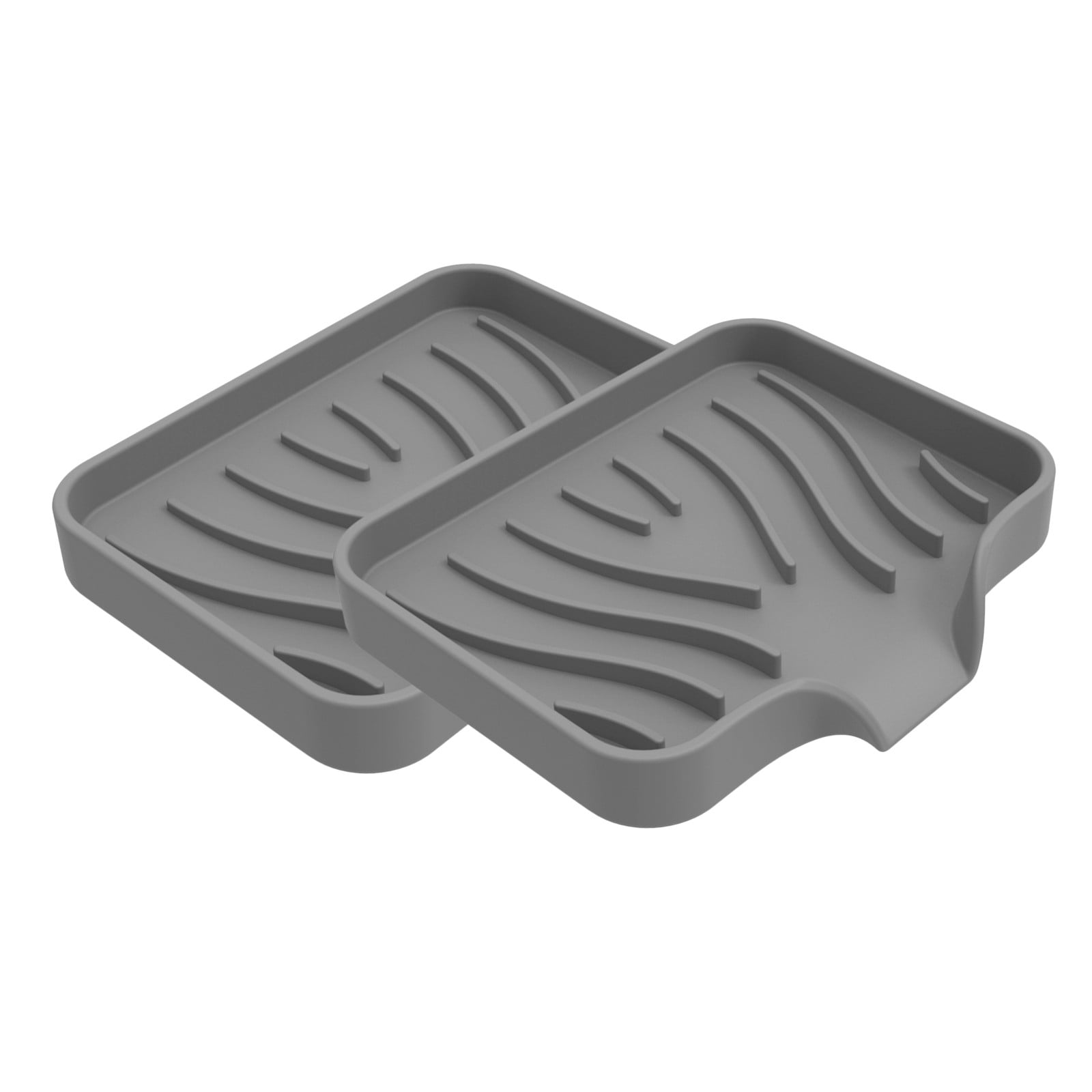 Lycaql 2pcs Self Draining Soap Holder Premium Silicone Soap Dish Soap
