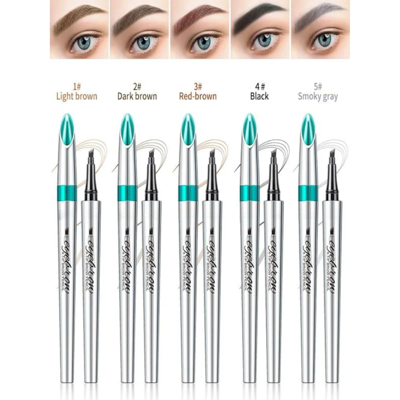 LYCAQL 5PC Magic Eyebrow Pencil, Upgraded 3D Waterproof Microblading ...