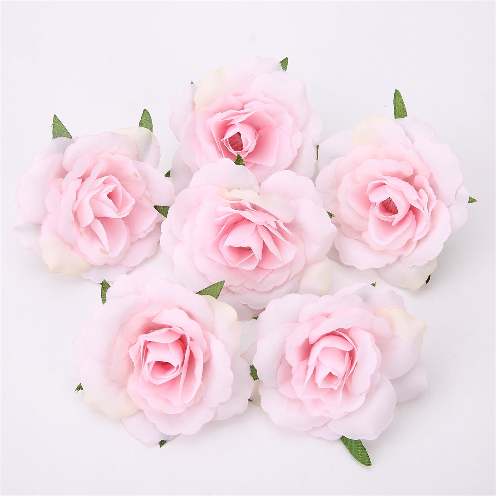 LYCAQL Artificial Flowers 30pcs Real Looking Dusty Rose Light Pink Foam ...