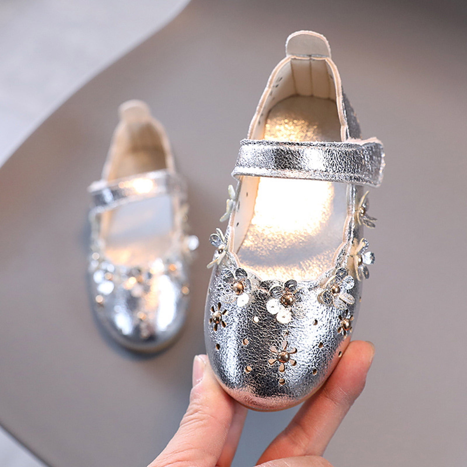 LYCAQL Baby Shoes Girls Sandal Shoes Flower Shoes Hollow Flower Shoes ...