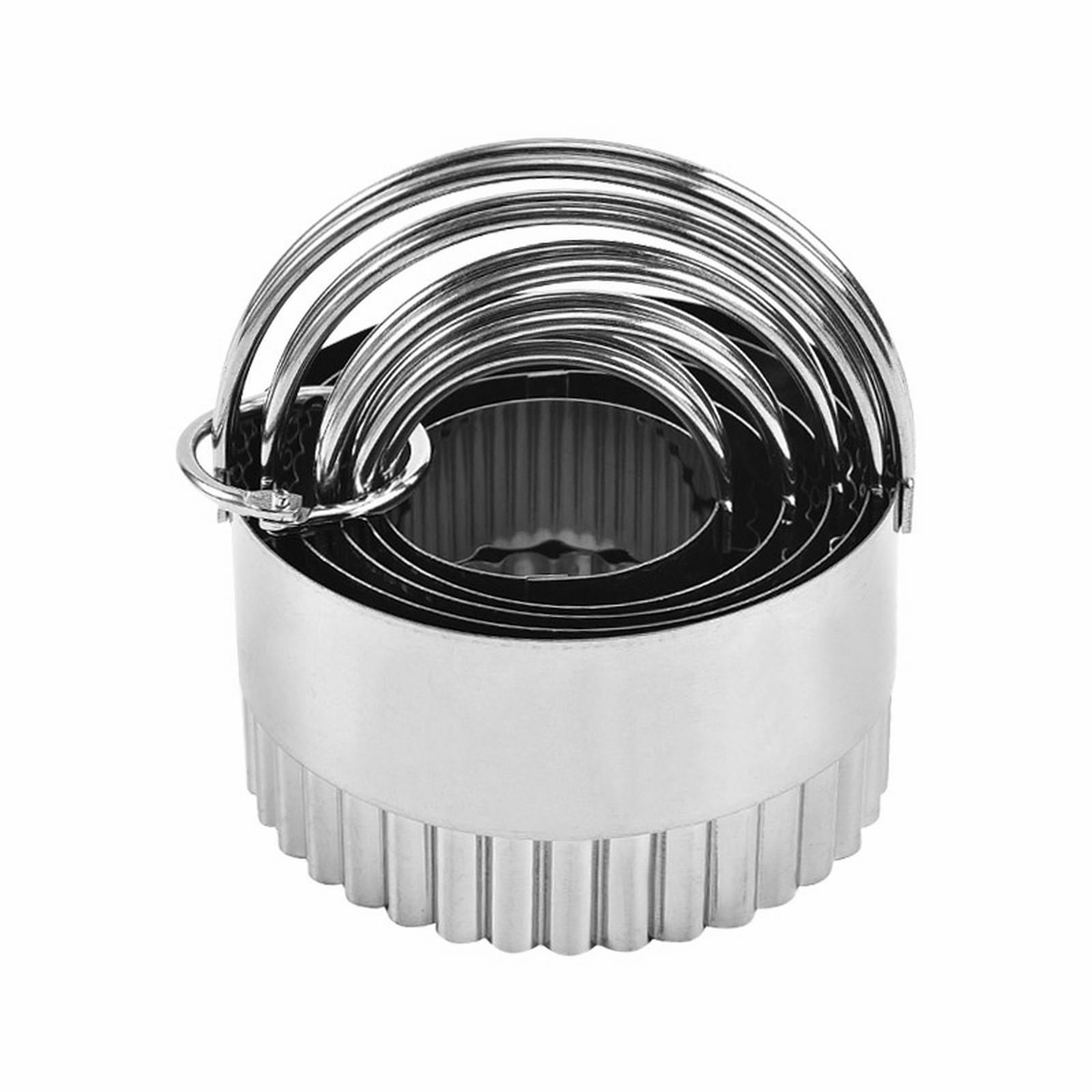 LYCAQL Biscuit Cutter Set (5 Pieces/Set), Flat Bottom Round Mould Round ...