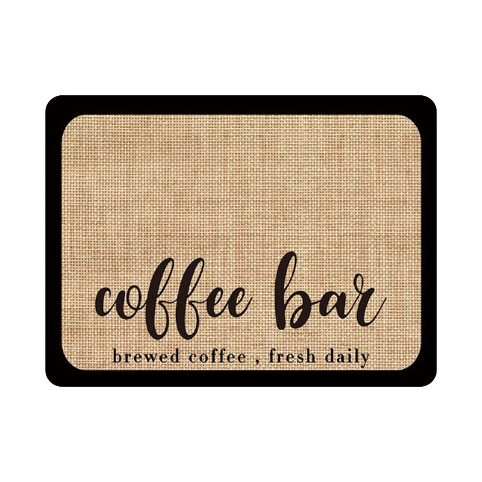LYCAQL Coffee Mat 16*12 inch Hide Stain Absorbent Rubber Coffee Bar Mat ...