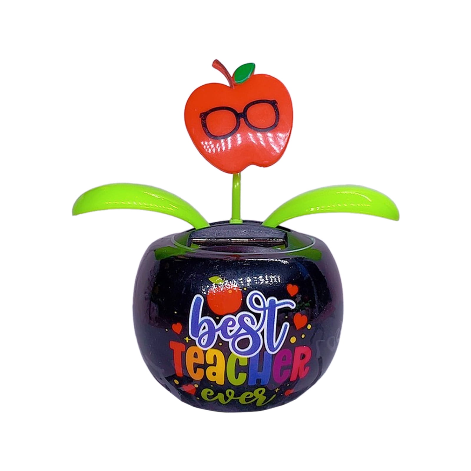 LYCAQL Cute Solar Power Flip Flap Flower Apple for Car Decoration Swing ...