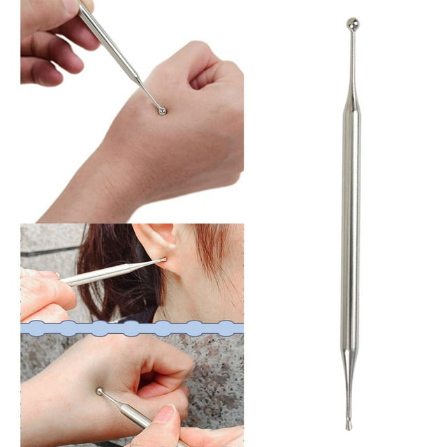 LYCAQL Dual Head Facial Tools Stainless Steel Portable Ear Acupuncture ...