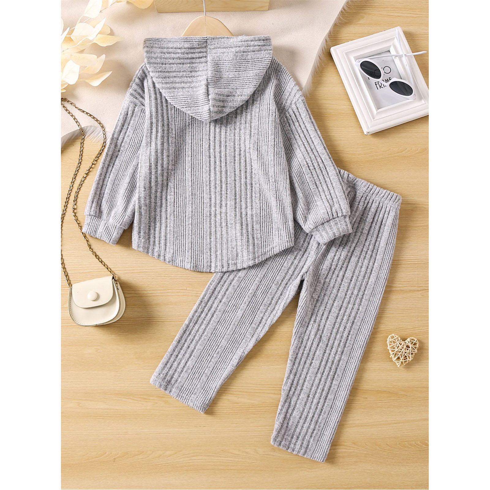 LYCAQL Girls Clothes Outfit Autumn Winter Girl Sets Hooded Jacket Pants ...