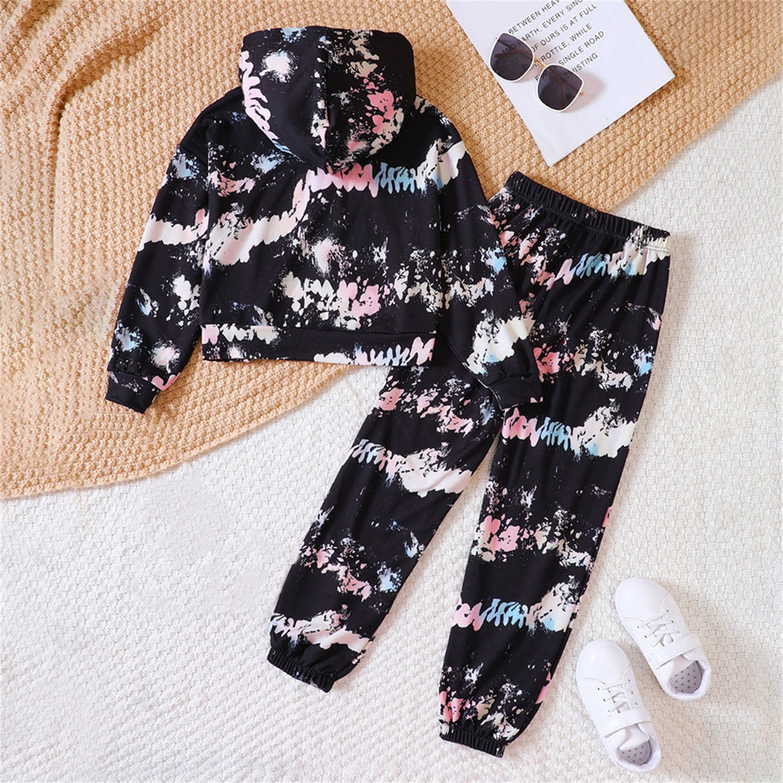 LYCAQL Girls Clothes Outfit Children Girls Fall Winter Hoodies Pants Suit Casual Clothes Size 8 ...