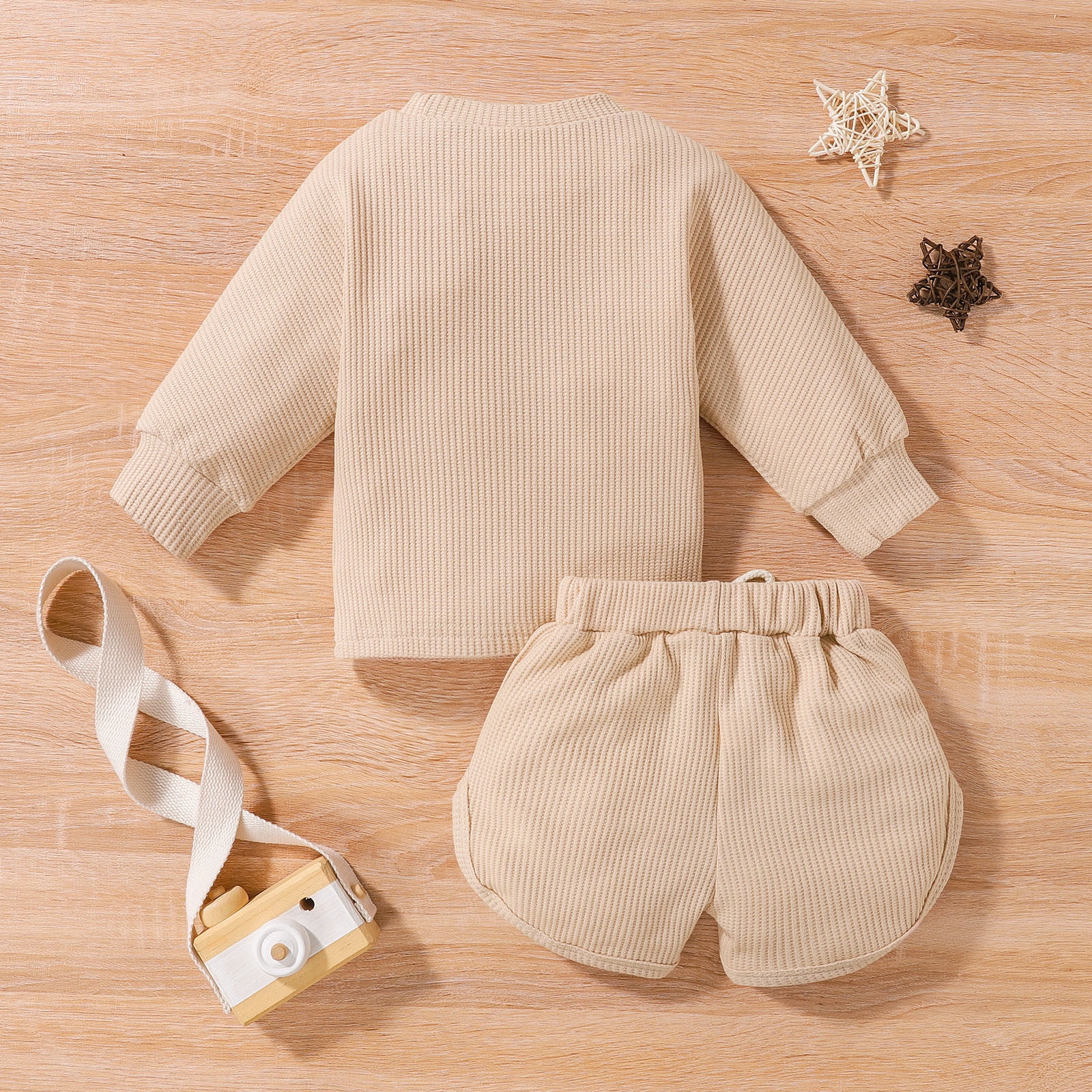 LYCAQL Girls Clothes Outfit Toddler Kids Child Baby Girls Long Sleeve Blouse Tops Solid Shorts ...