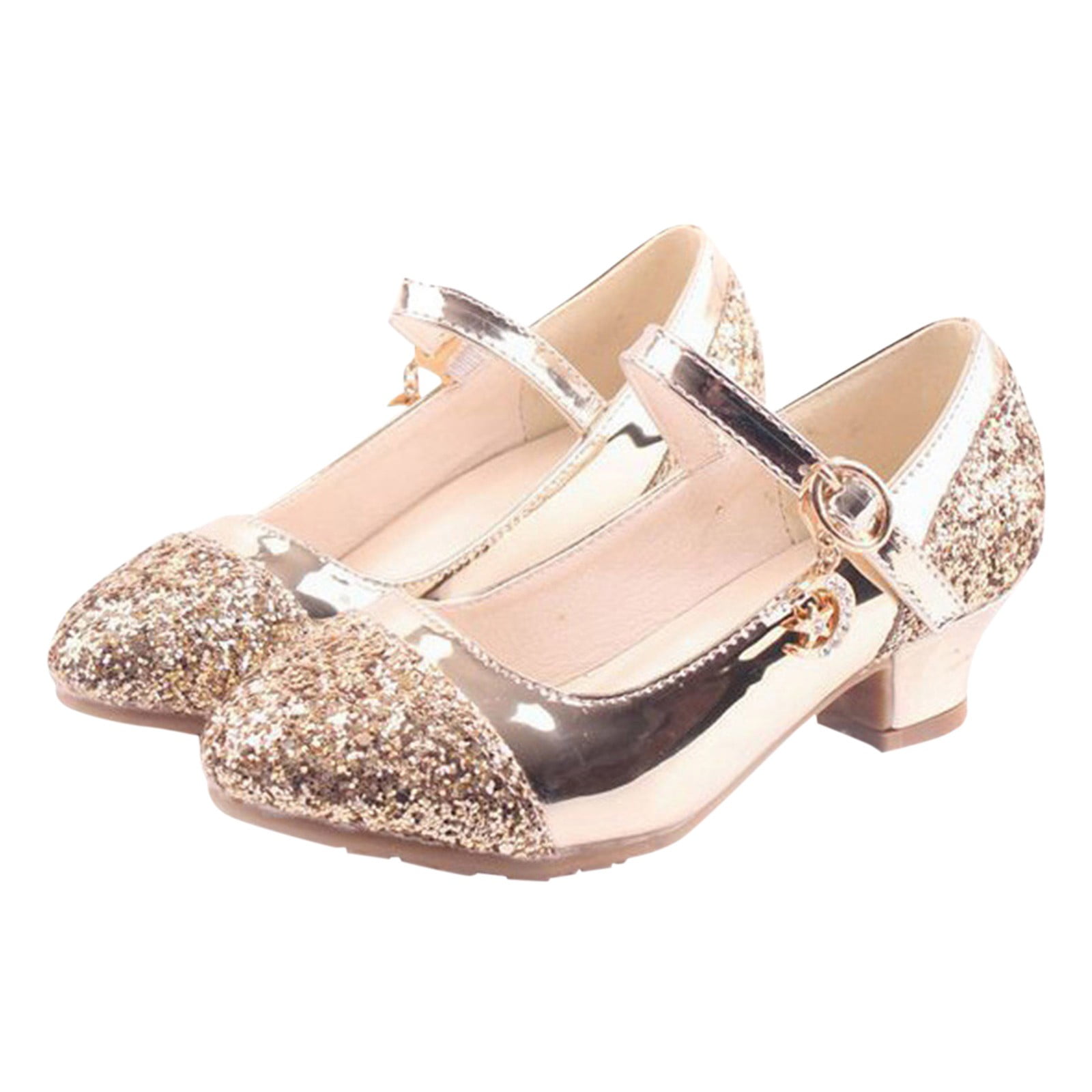 LYCAQL Girls Shoes High Heels Girls Princess Single Shoes Dress Shoes ...