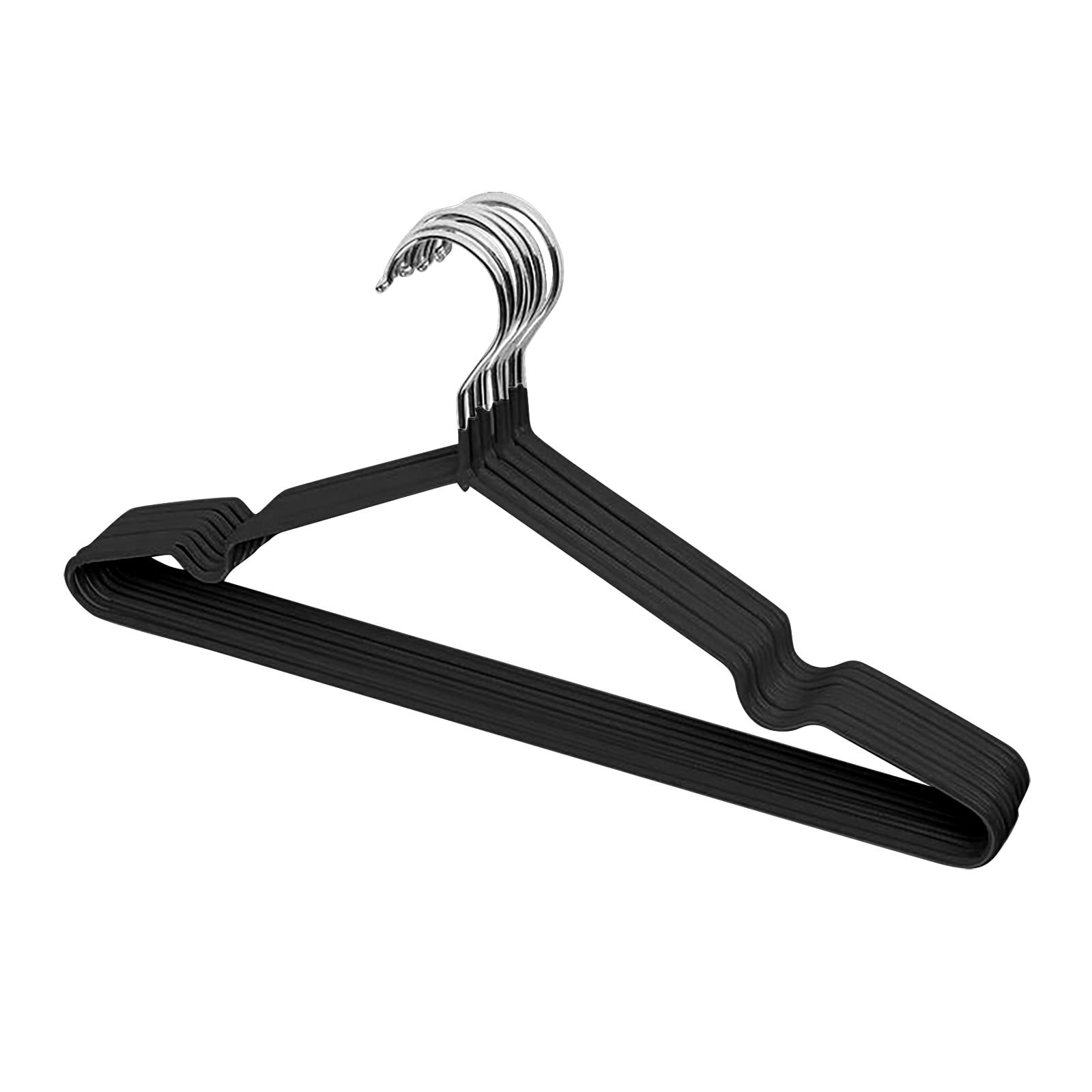 LYCAQL Hangers 30 Pack Heavy Duty Black Hangers for Coats Pants & Dress ...