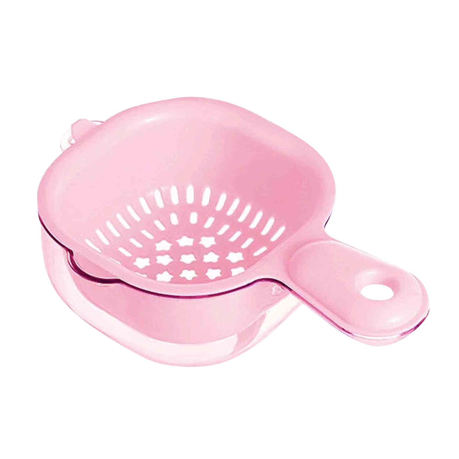 LYCAQL Kitchen Dual-Layer Draining Basket with Handle Fruit Vegetable ...