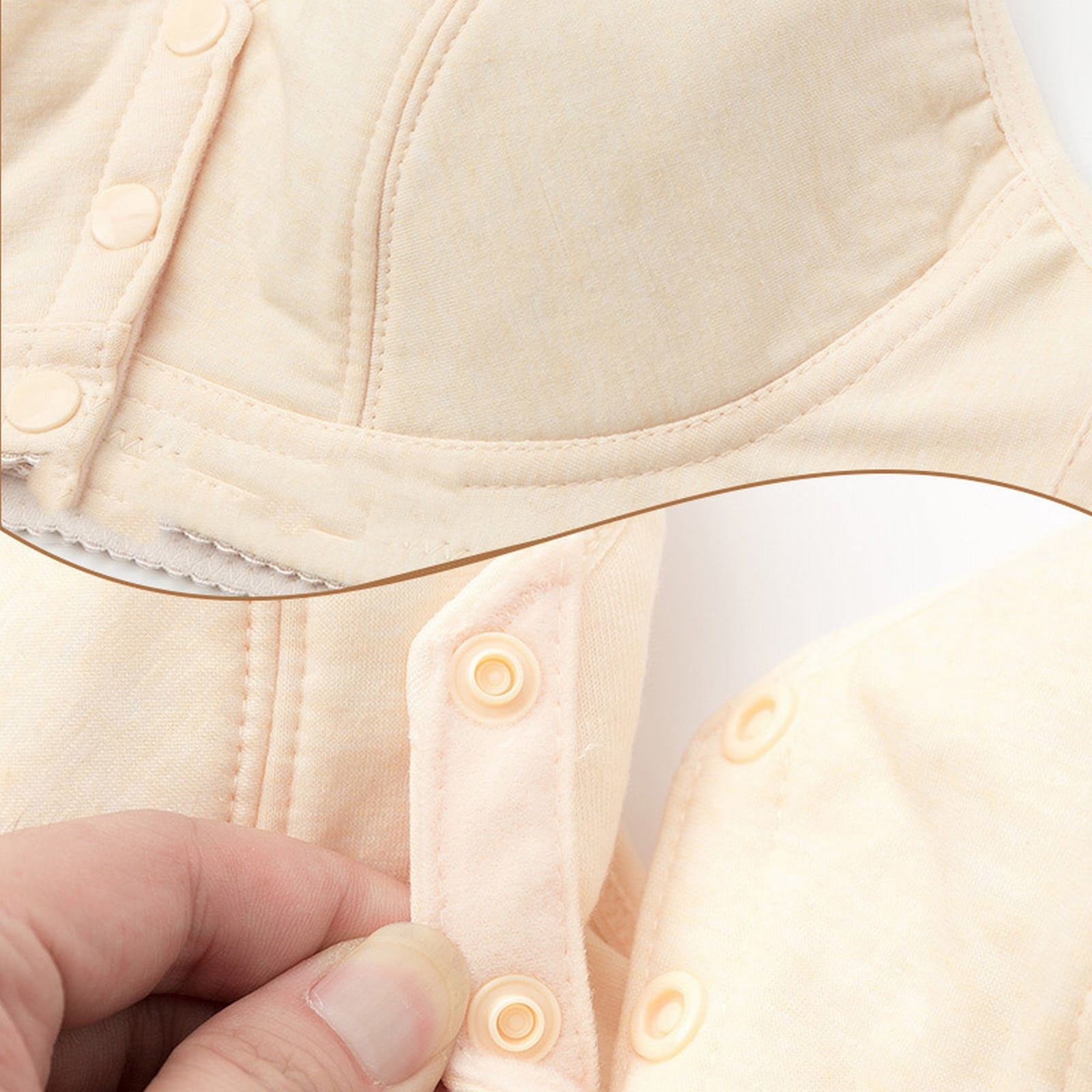 LYCAQL Lingerie for Women Soft Cotton Front Buckle Middle Aged And ...