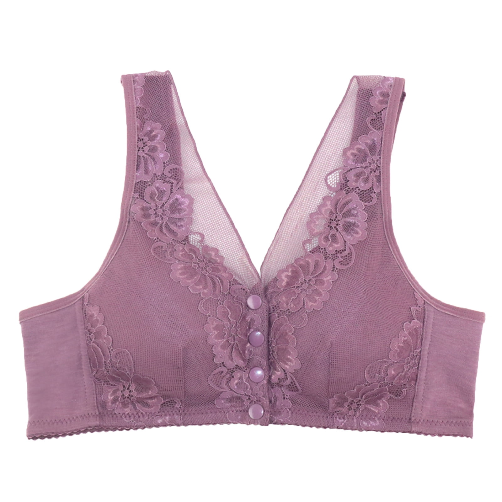 LYCAQL Lingerie for Women Women Lace Front Button Shaping Cup Shoulder ...