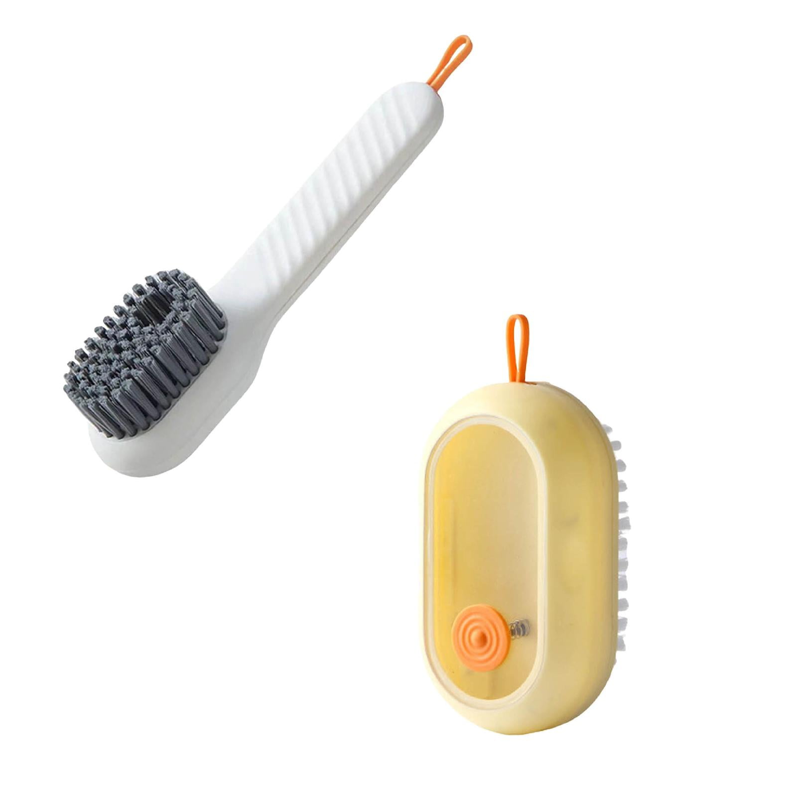 LYCAQL Liquid Adding Soft Fur Cleaning Brush, Multifunctional Cleaning Brush with Soap Dispenser ...