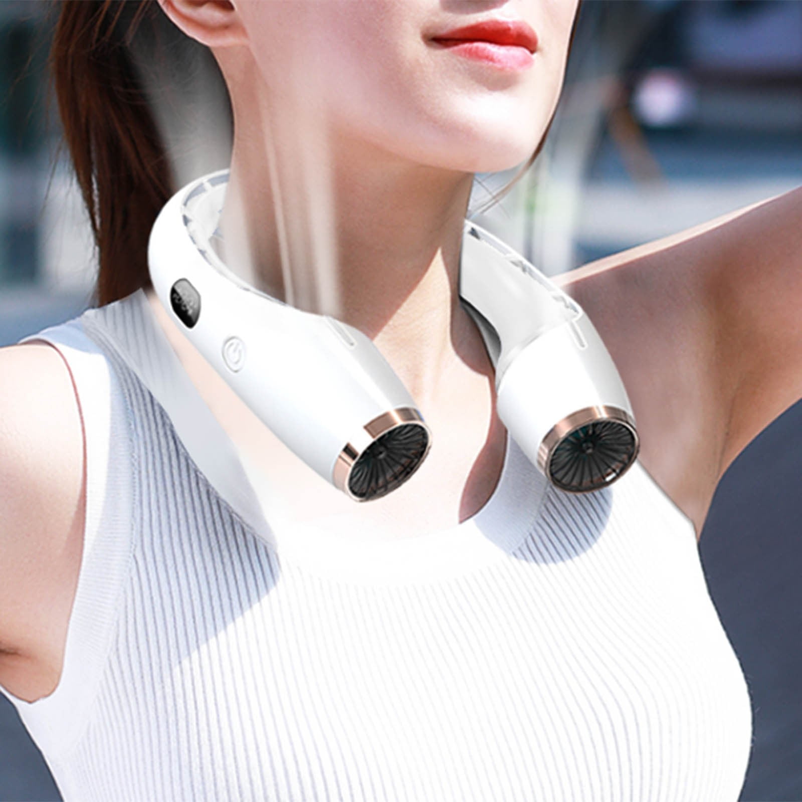 LYCAQL Neck Fan, Hands Free Bladeless Neck Fans Portable Rechargeable ...