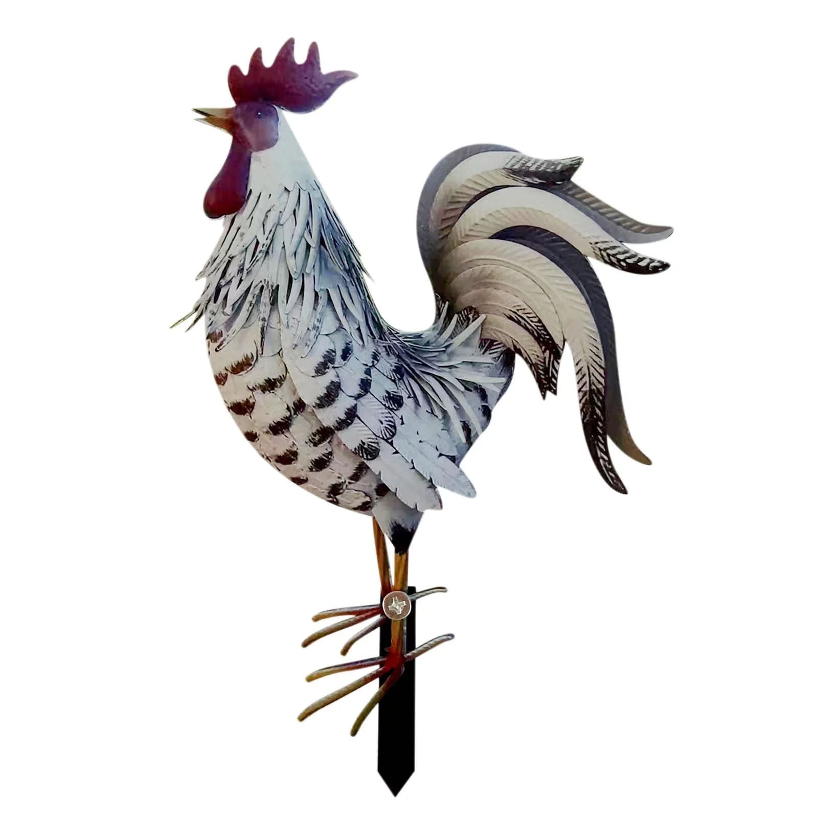 LYCAQL Outdoor Rooster Decoration, Rooster Garden Stake Chicken Yard ...