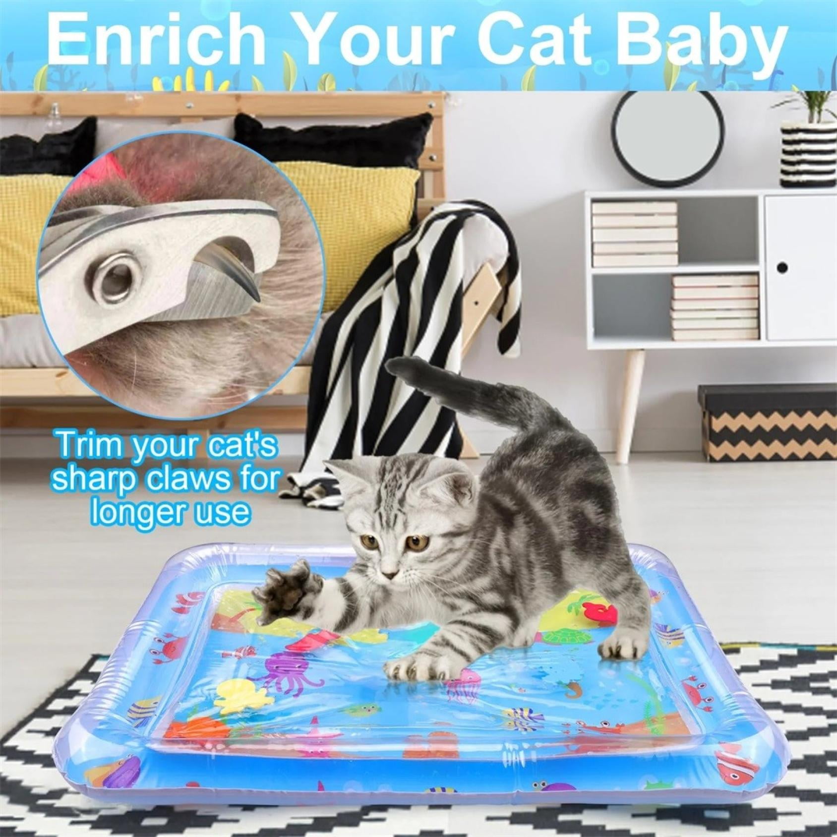 LYCAQL Pat Pad, Thickened Water Sensor Play Mat for Cats, Water Sensory ...