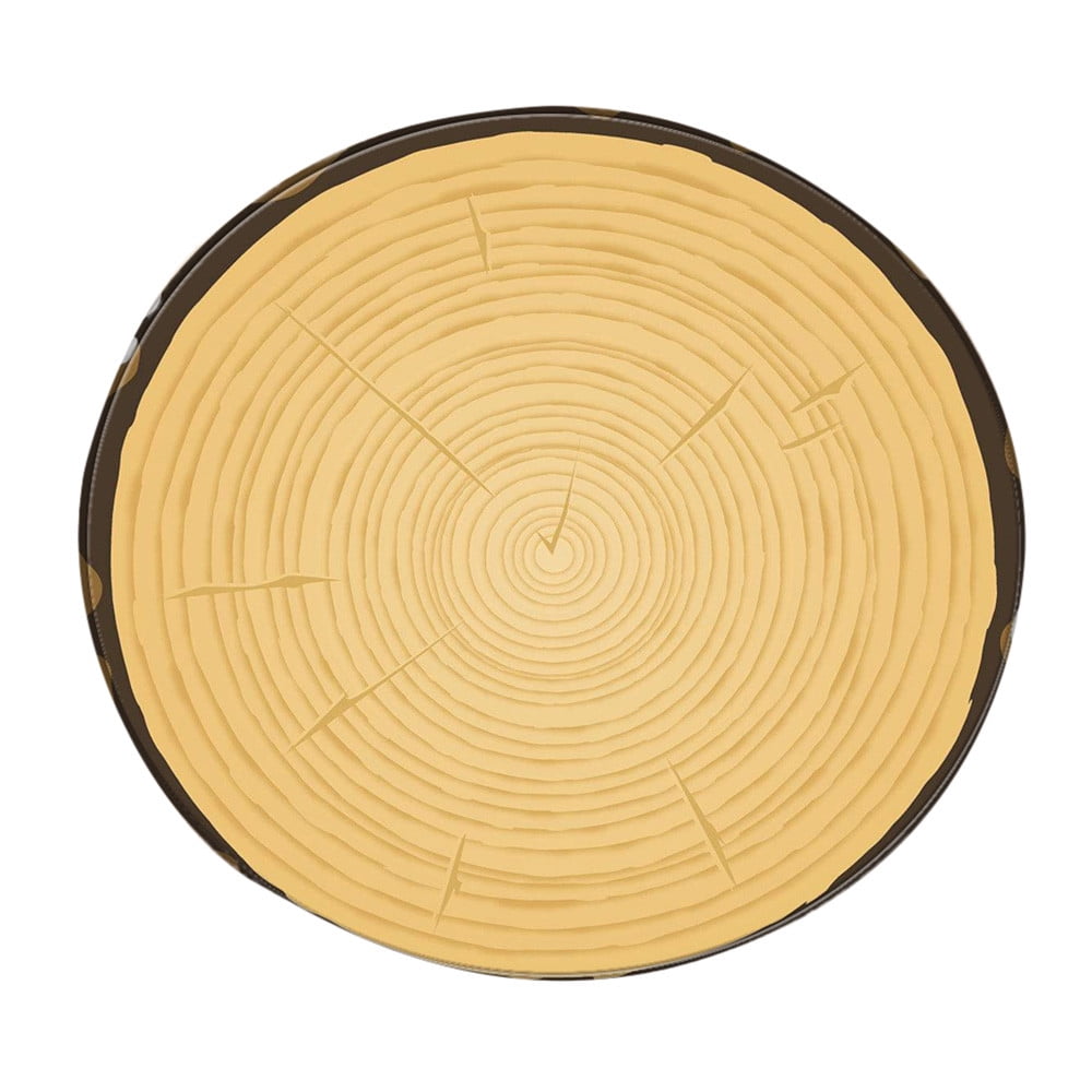 LYCAQL Round Area Rugs 2 Ft Tree Rings Grain Play Room Mat Non-Slip ...