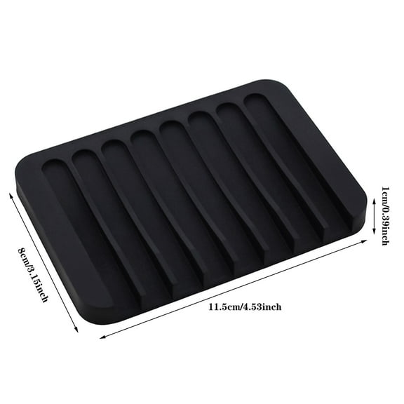 2-Piece Drain Rack In Blue/ Silicone Drip Catching Soap Dish Soap Box ...