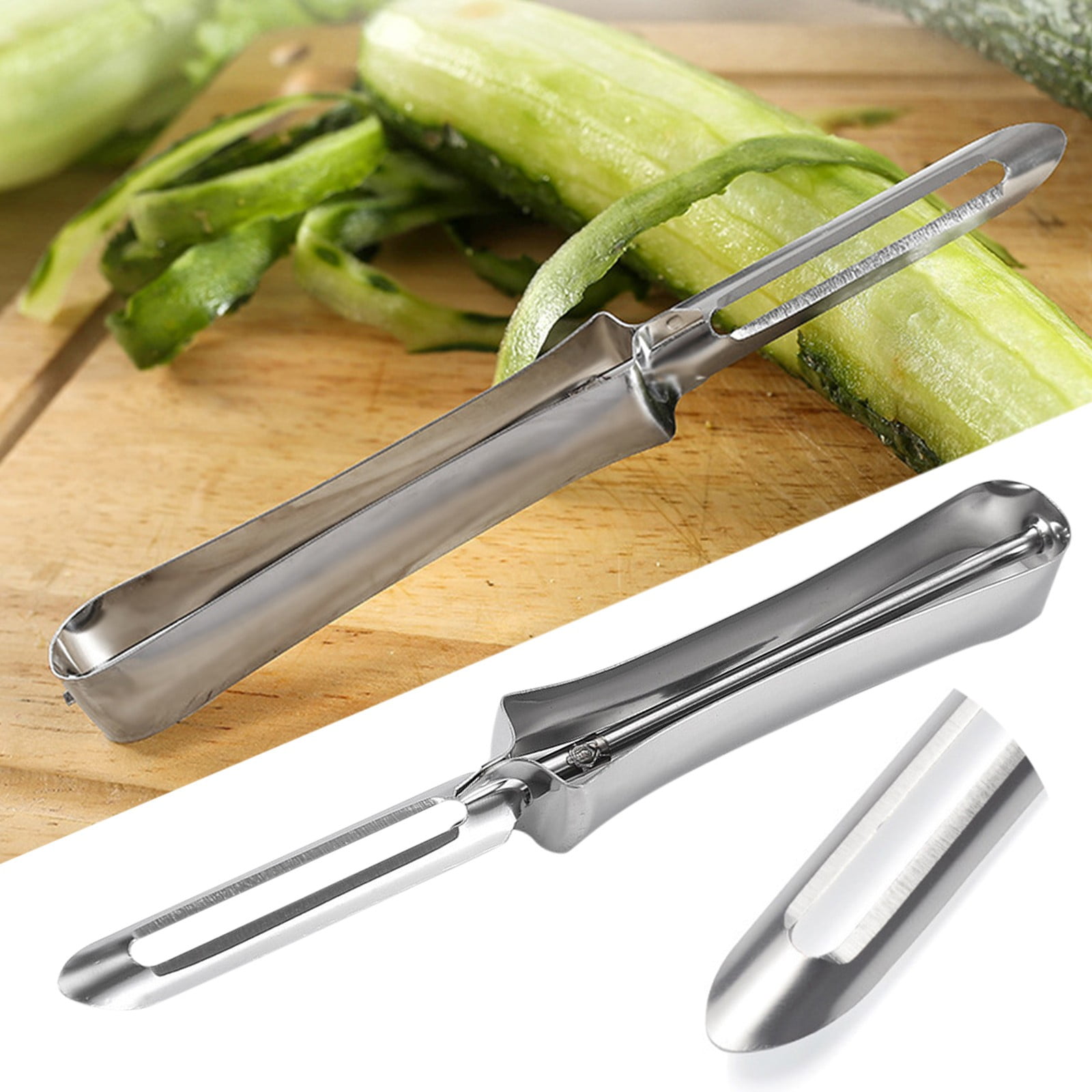 LYCAQL Stainless Steel Vegetable Peelers 6.7 Inch for Kitchen Carrot ...