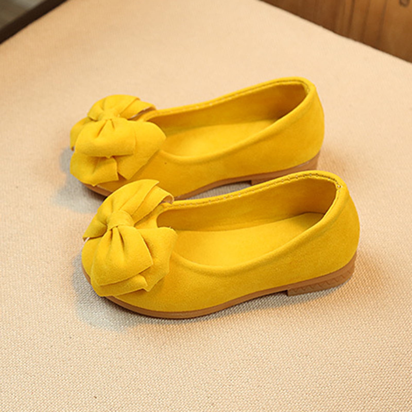 LYCAQL Toddler Shoes Baby Bowknot Soft Shoes Solid Kid Single Children ...