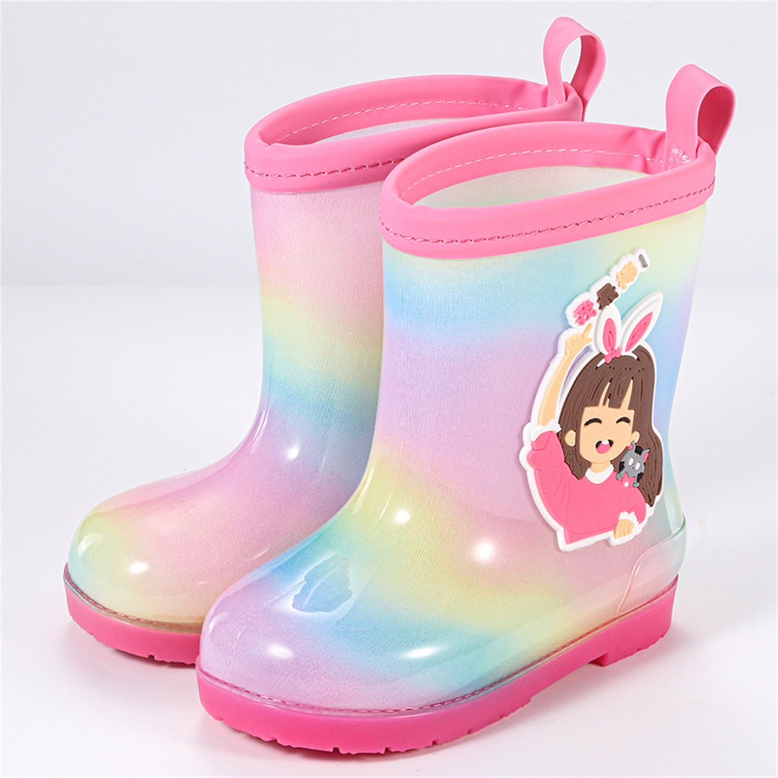 LYCAQL Toddler Shoes Kids Rain Boots for Girls Toddler Shoes for Rainy ...