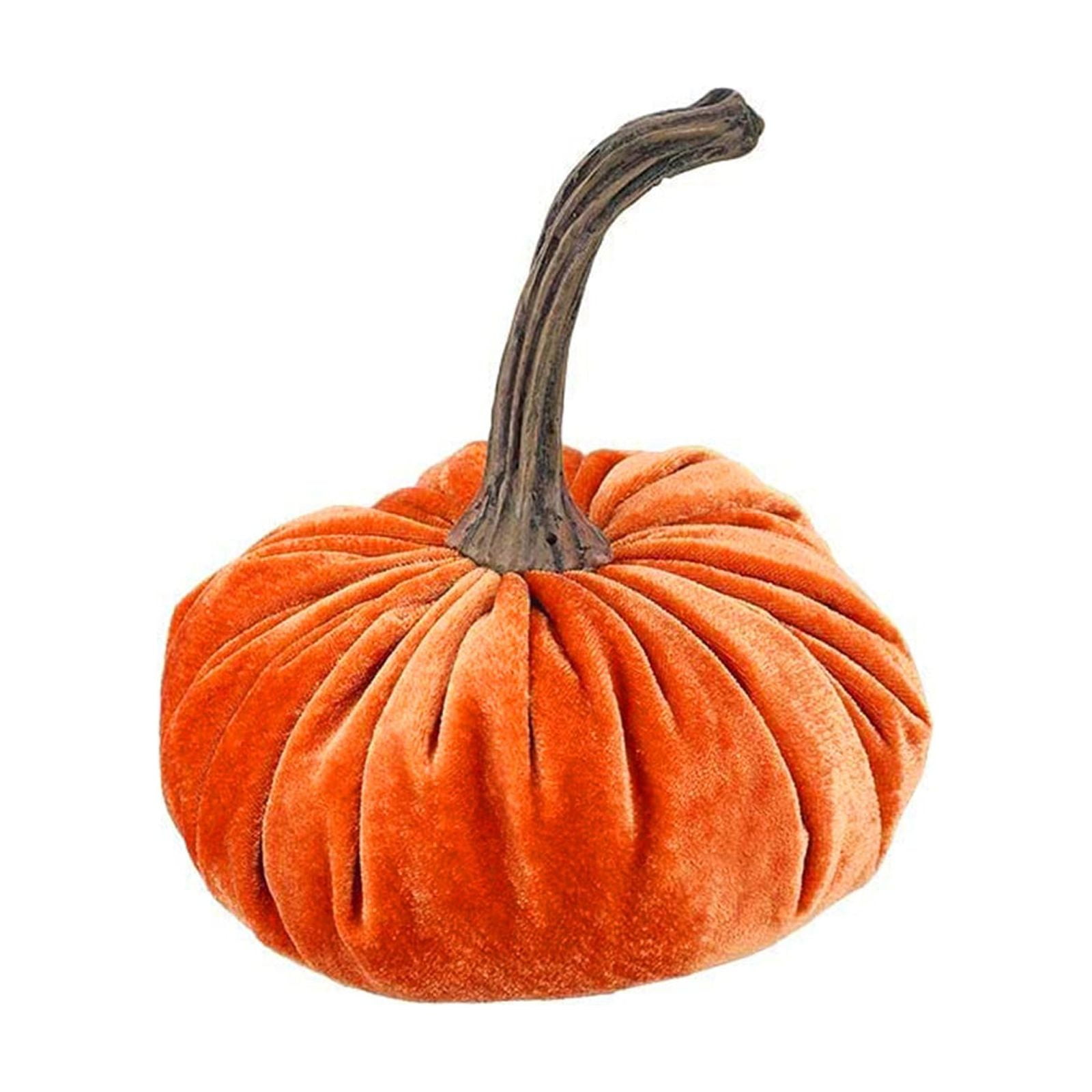 LYCAQL Velvet Pumkins for Decorating Rustic Velvet Pumpkins with Real ...