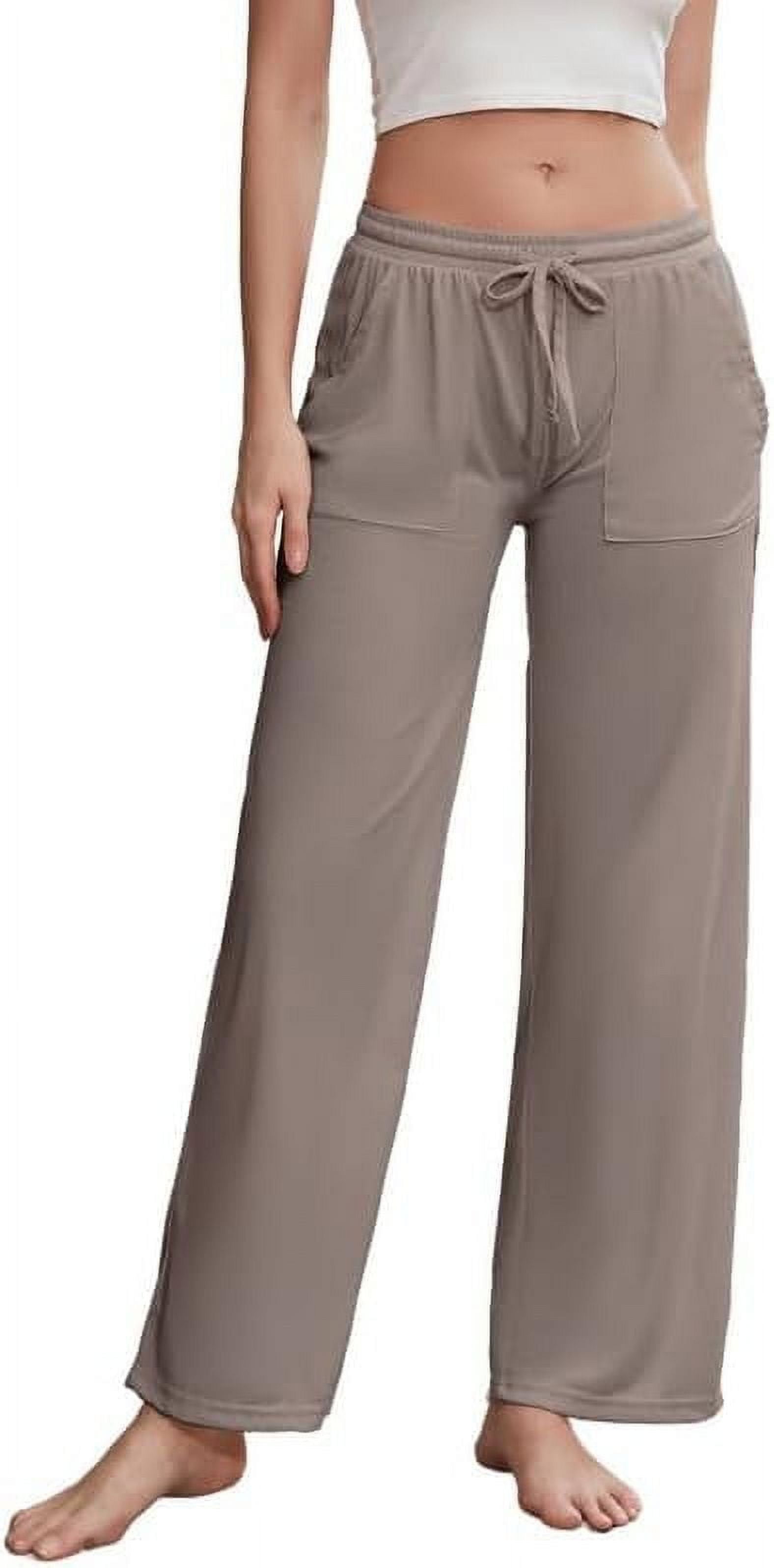 LYCY Women Soft Pajama Pants, Comfy Wide Leg Lounge Yoga Pants Stretch ...