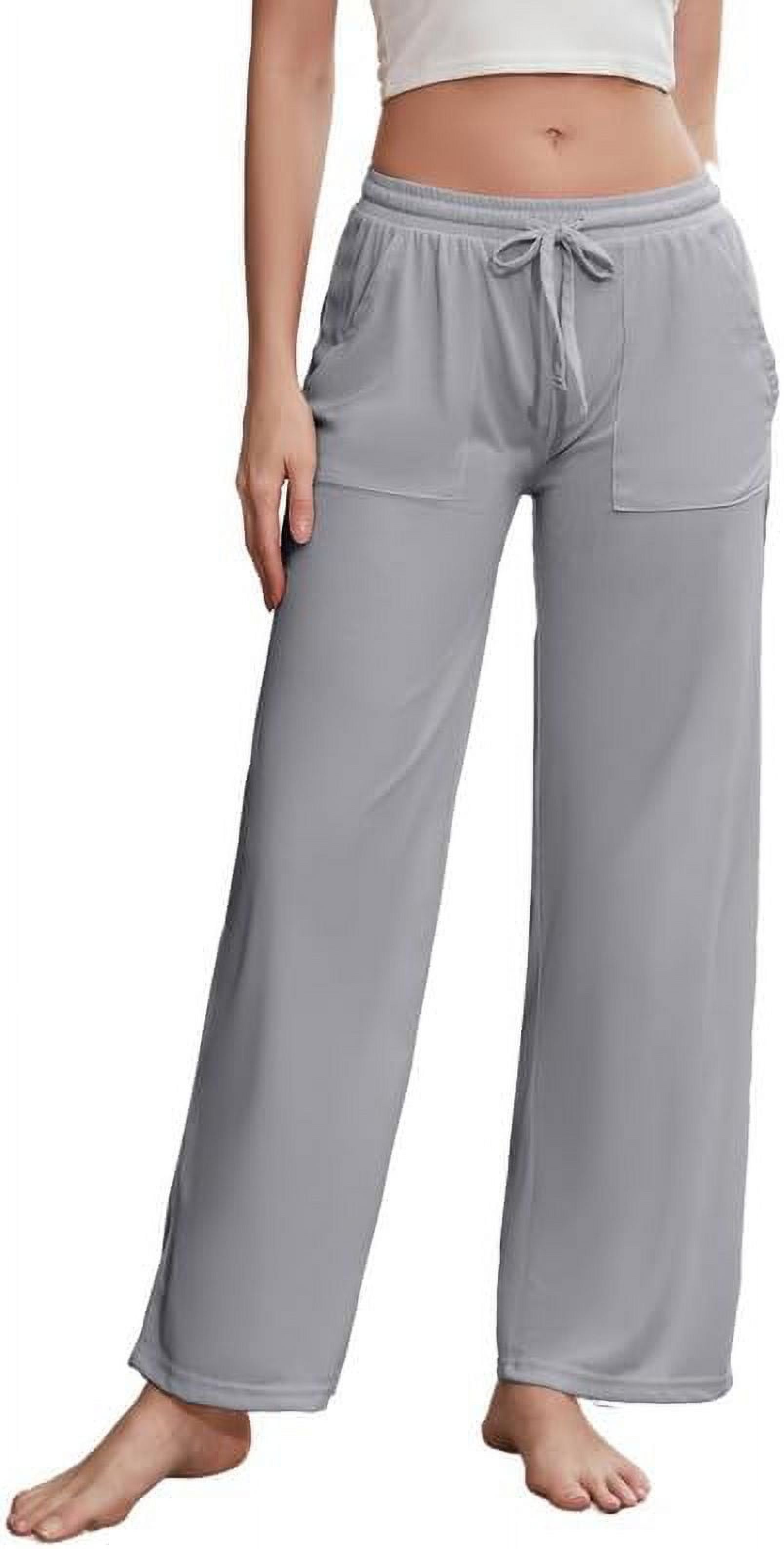 Lycy Women Soft Pajama Pants Comfy Wide Leg Lounge Yoga Pants Stretch