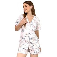 FAFWYP Women's 2 Pieces Pajamas Sets Soft Cotton Floral Printed ...