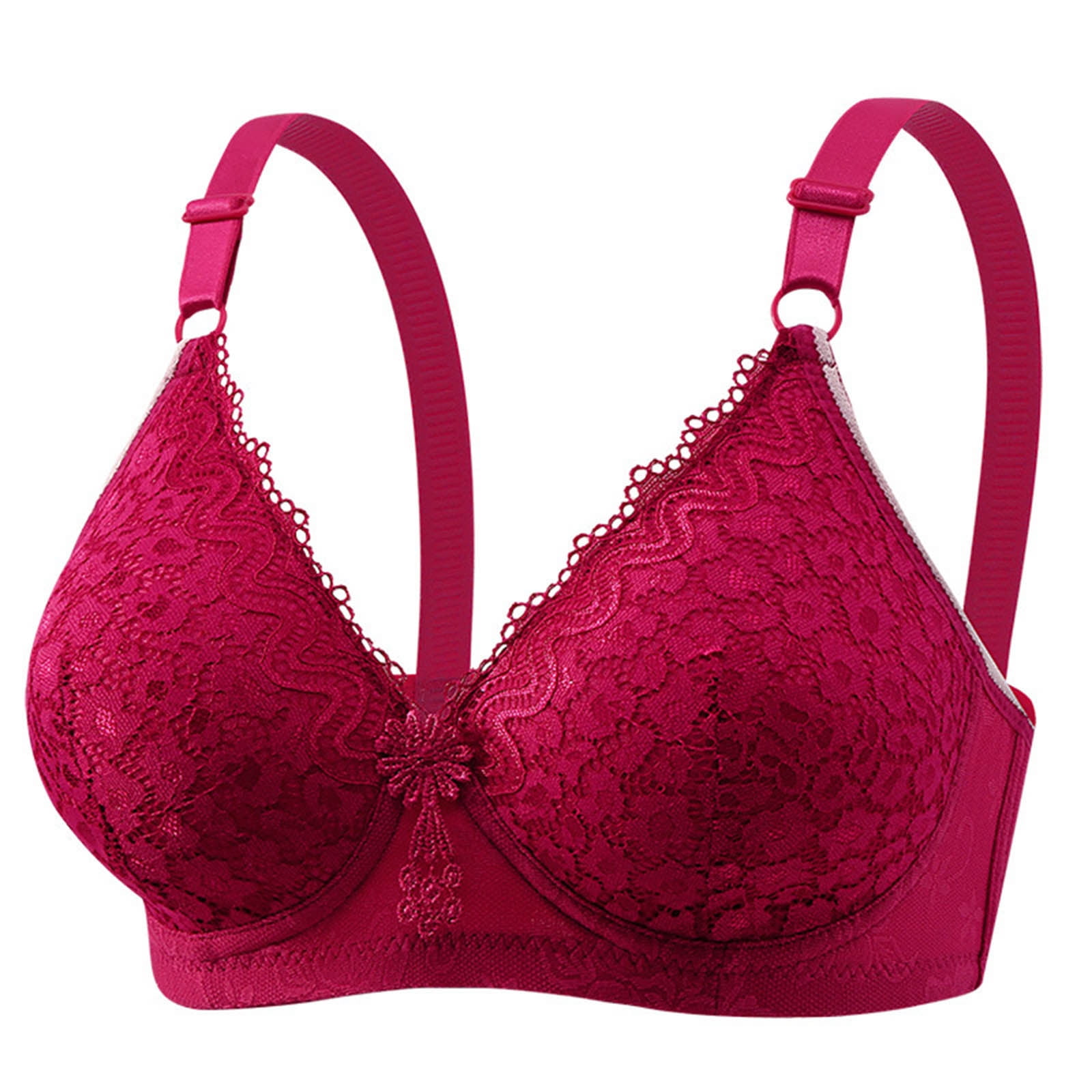 LYEAA Bras for Women Push up No Wires Soft Lace Everyday Bras Wireless ...