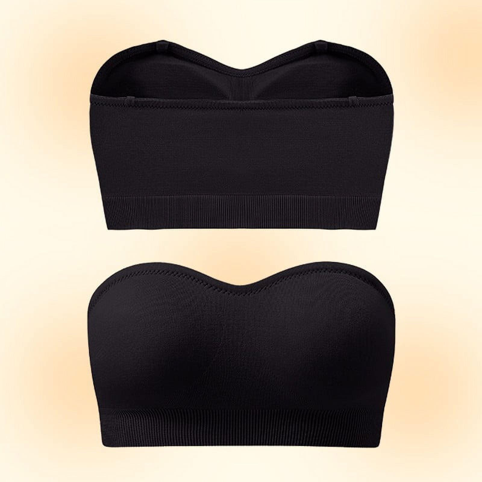 LYEAA Bras for Women Push up Padded Wireless Plus Size Strapless ...