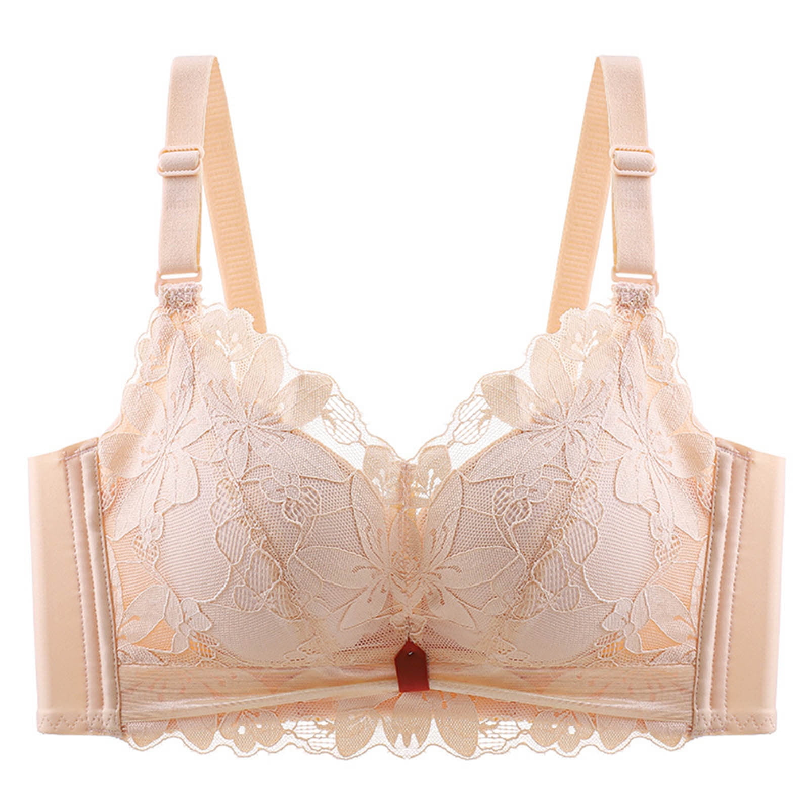 LYEAA Bras for Women Wireless Soft No Wire Lace Push up Everyday Bras ...