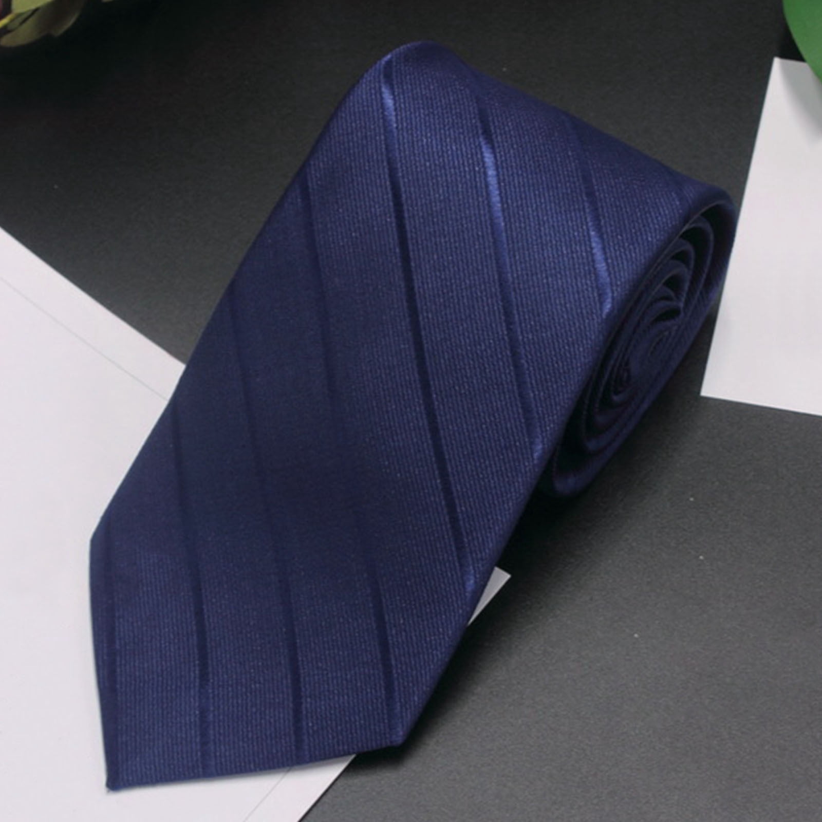 LYEAA Dress Ties for Men Long Classic Solid Self Tie Neckties Business ...