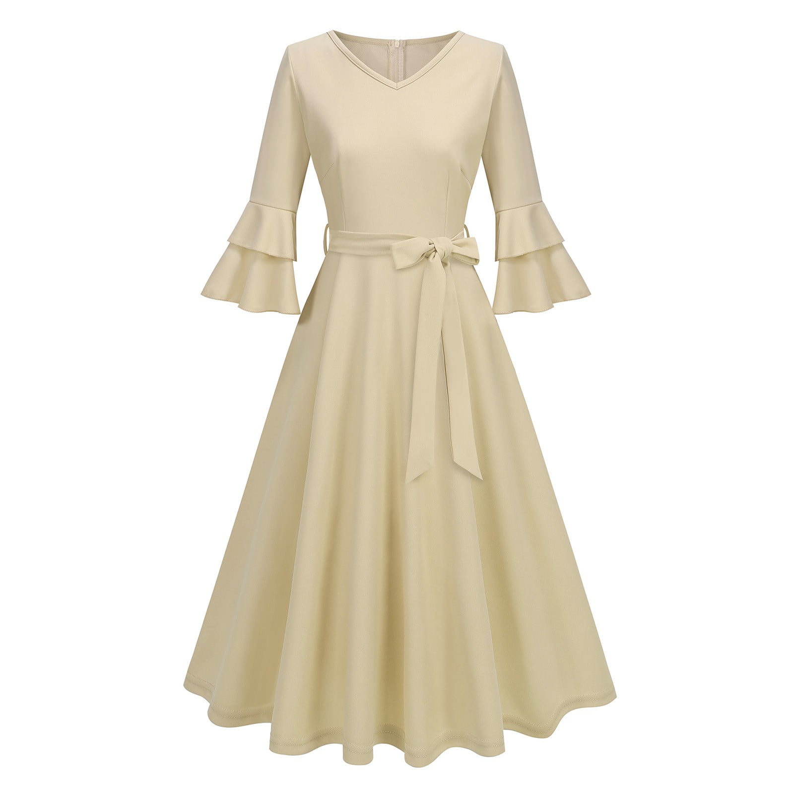 LYEAA Dresses for Women Homecoming Medium Length Half Sleeve Dress ...