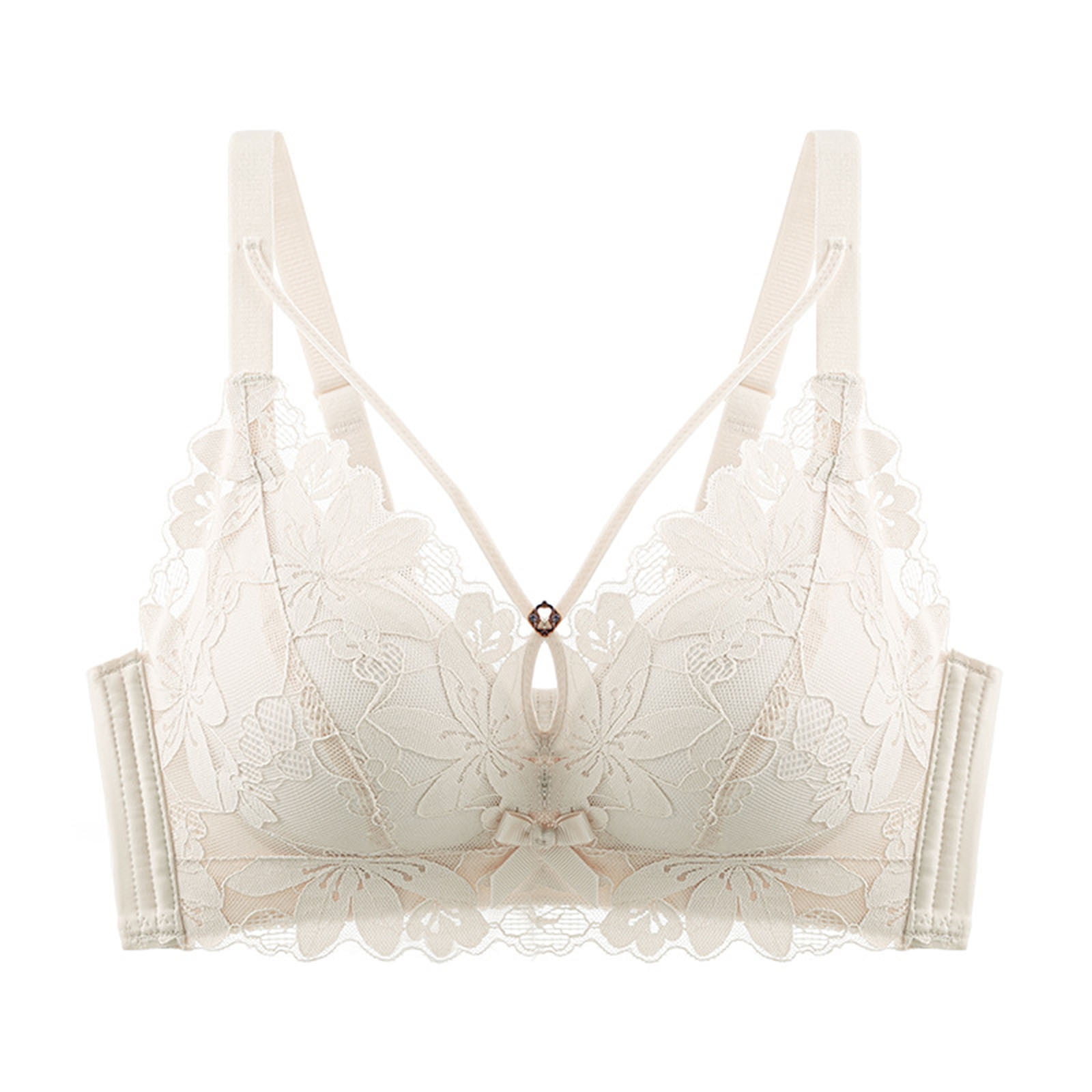 LYEAA Everyday Bras for Women Soft No Wire Lace Push up Bras Wireless ...